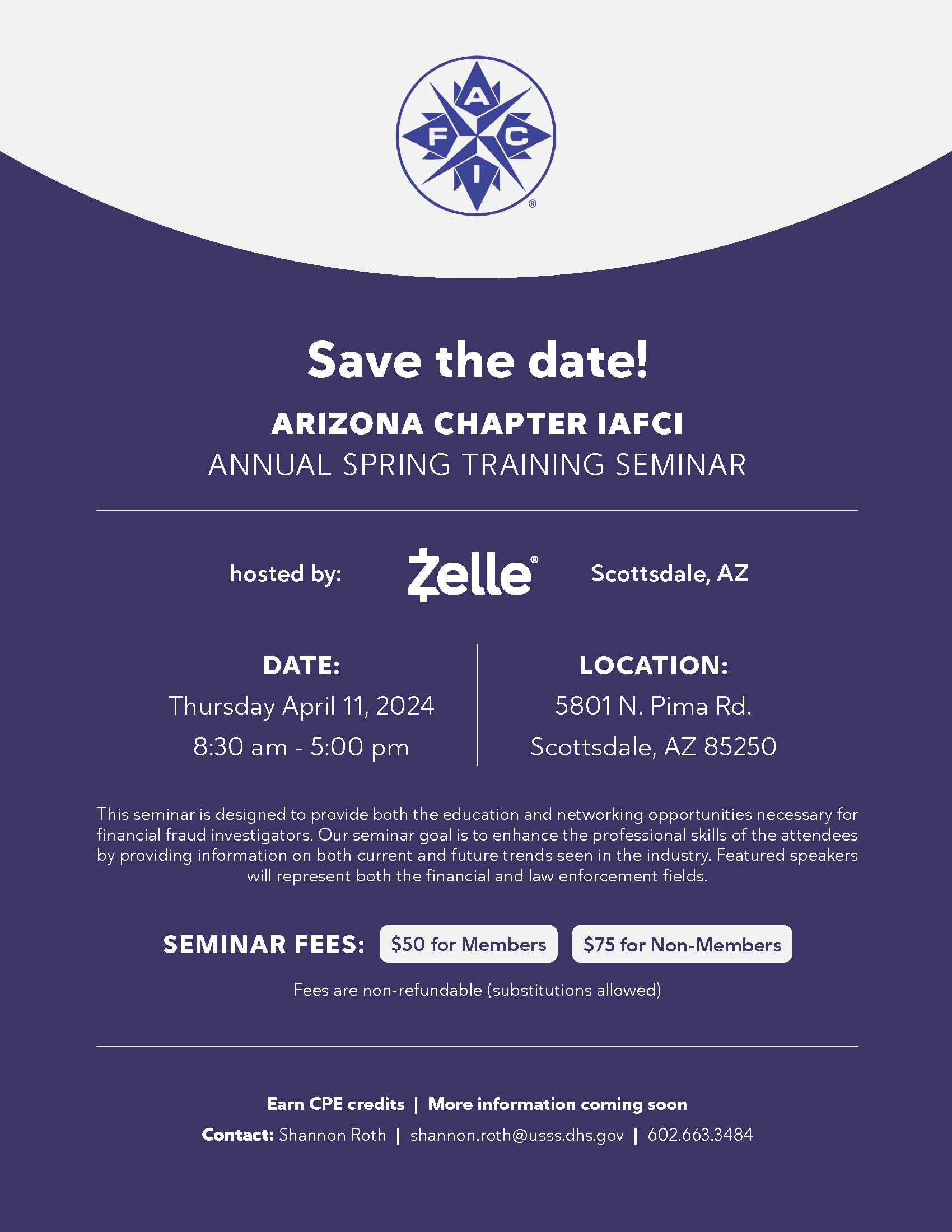 IAFCI Arizona Chapter Annual Spring Seminar April 11, 2024