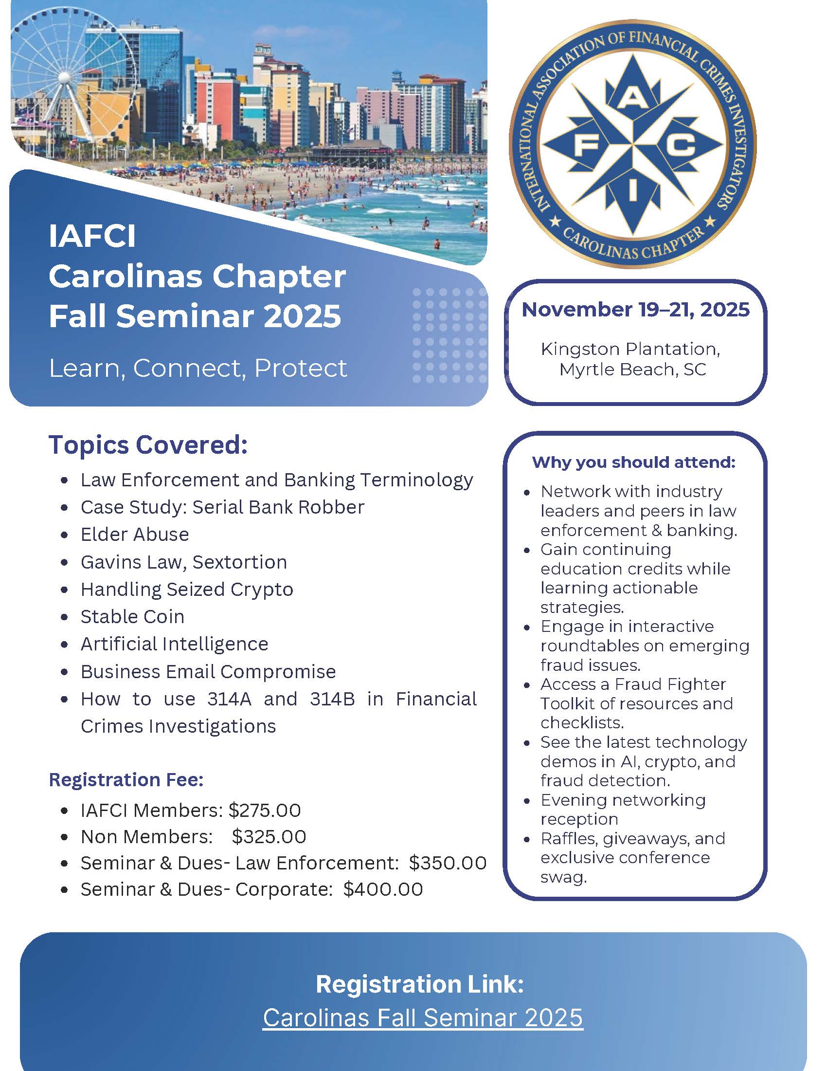 Carolinas Chapter Seminar - November 19-21